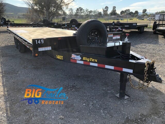 Flatbed Trailer for Rent - 24' #149 • Big Trailer Rentals